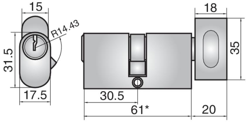 4437 - Single cylinder with oval turn | ASSA ABLOY