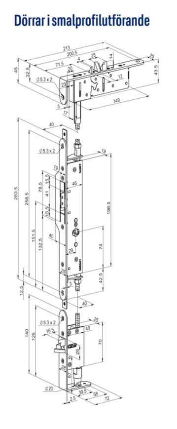 Panikregel PE903, Passiv dörr | ASSA ABLOY