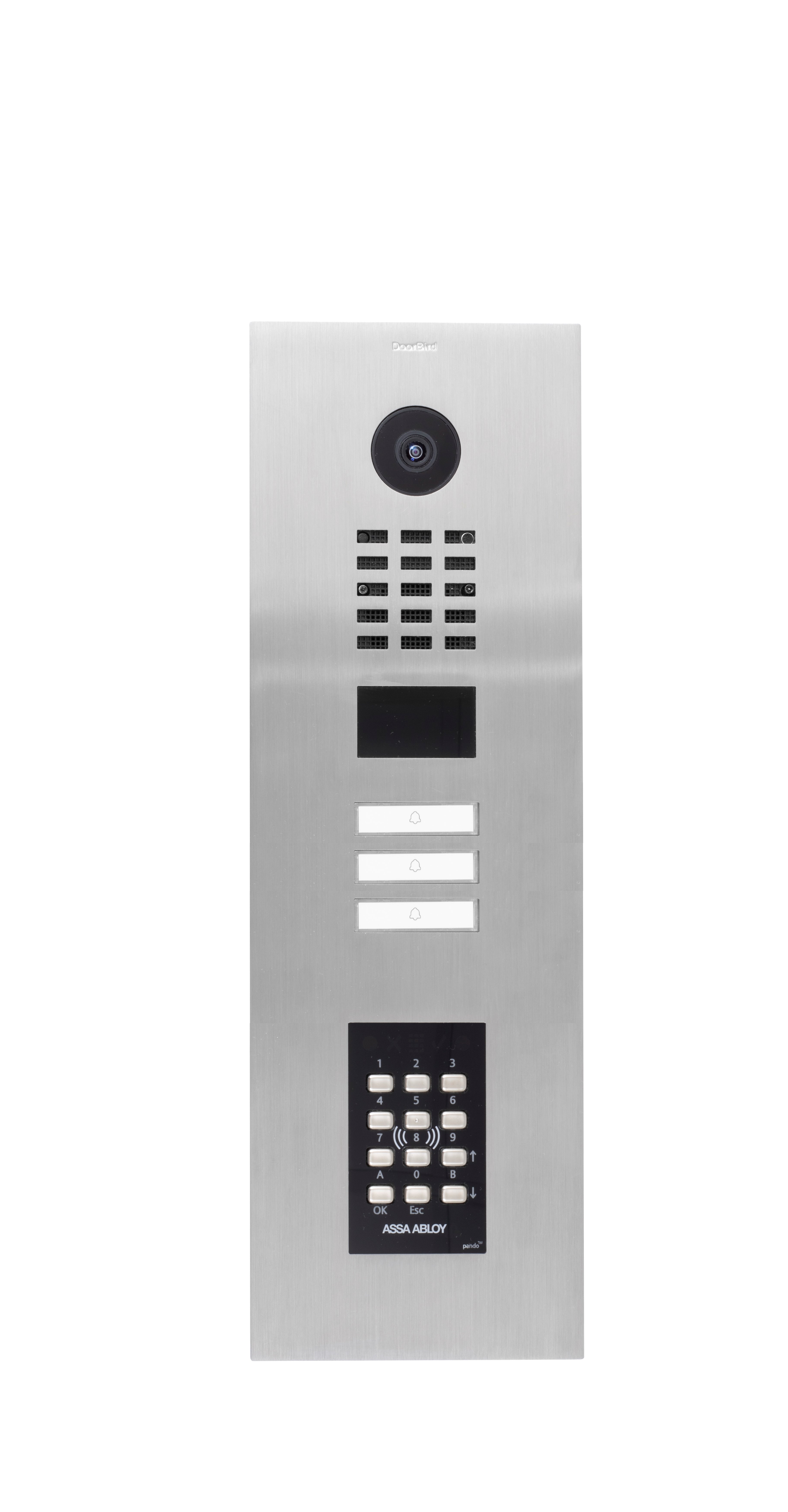 DoorBird D21DKV inkl. Pando Secure Go, infälld | ASSA ABLOY