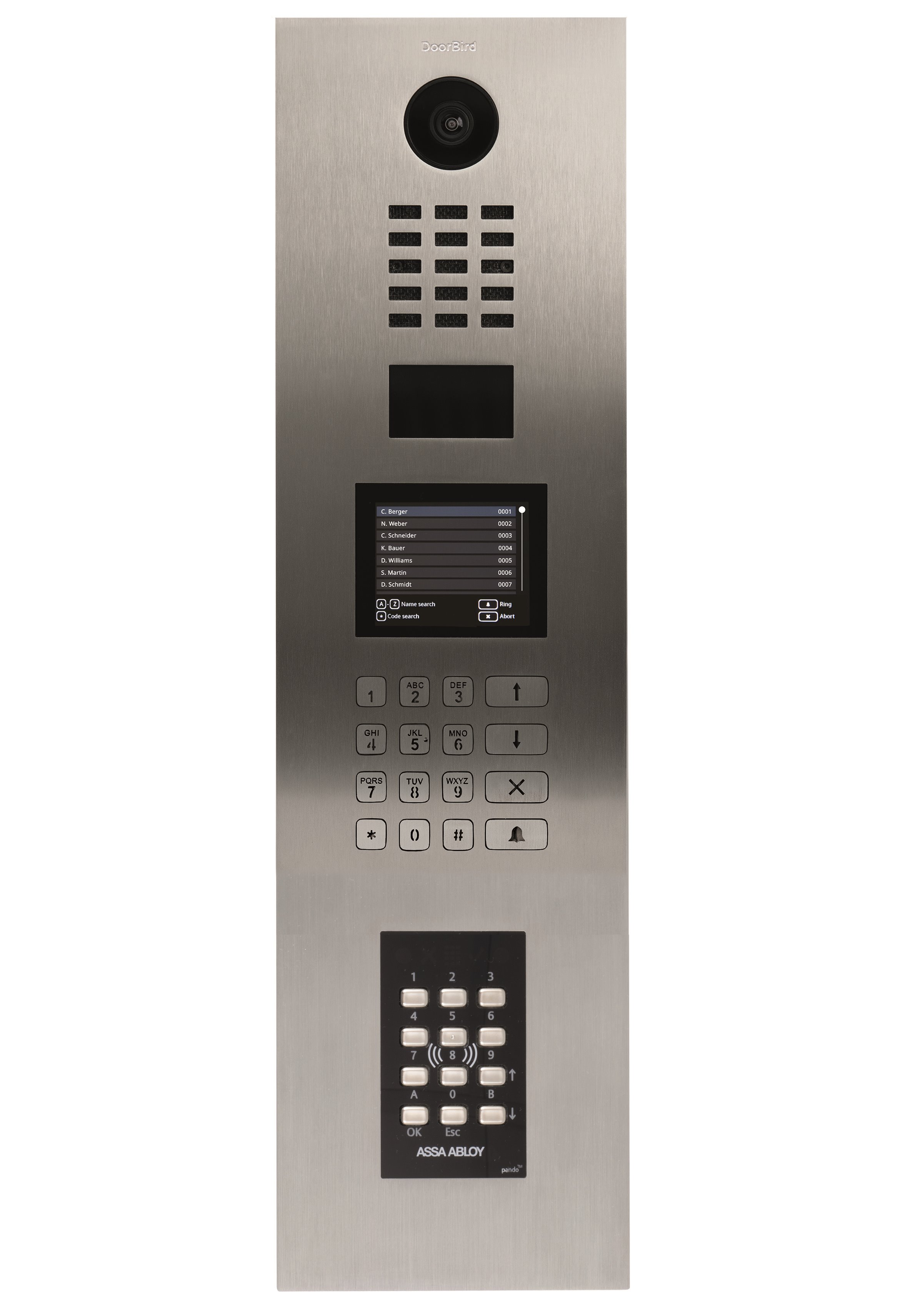 DoorBird D21DKV inkl. Pando Secure Go, infälld | ASSA ABLOY